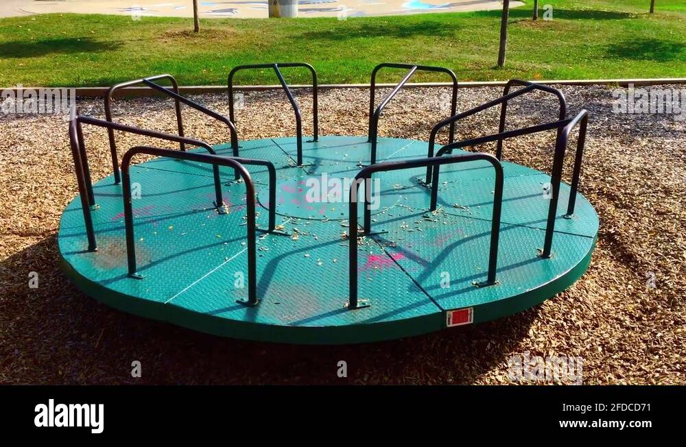 Empty childrens play park roundabout Stock Videos & Footage - HD and 4K ...