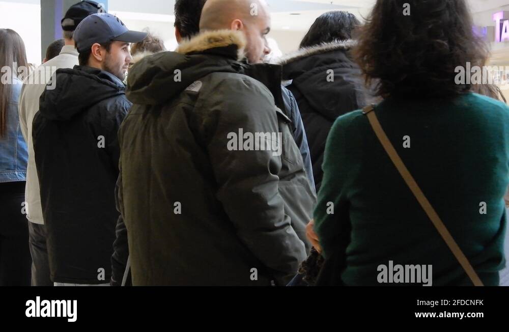 People standing waiting line Stock Videos & Footage - HD and 4K Video ...