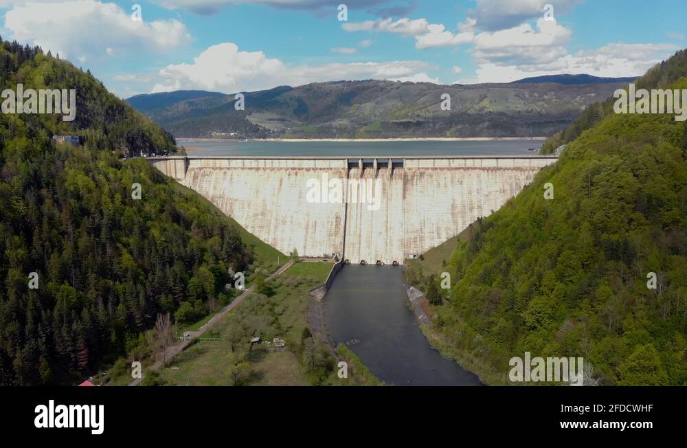 Hydroelectric power plant dam aerial Stock Videos & Footage - HD and 4K ...