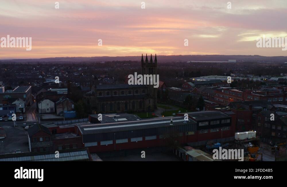 St James Catholic Church in Longton, Stoke on Trent at Sunset. A ...