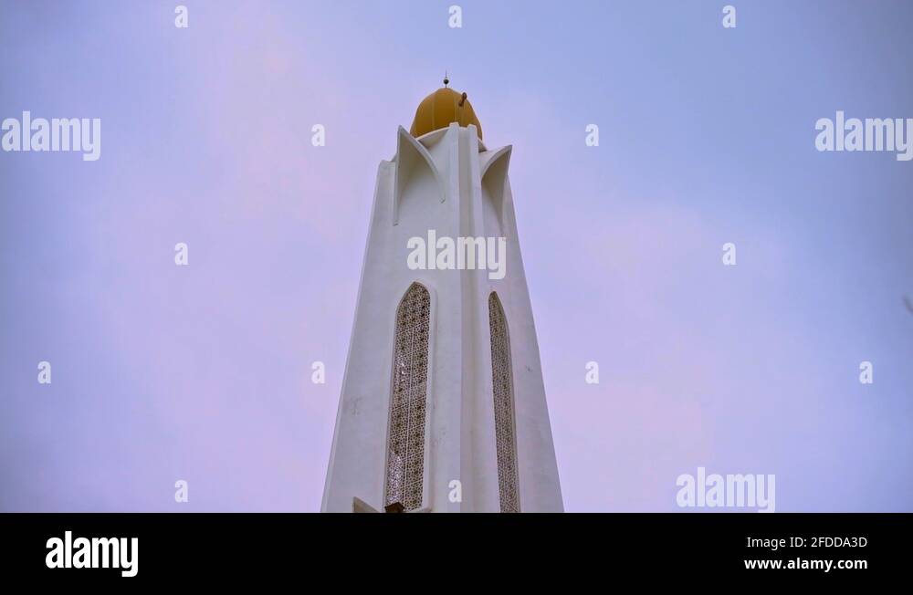 Tall Islamic Architecture Melaka Straits Mosque Tower In Malacca ...