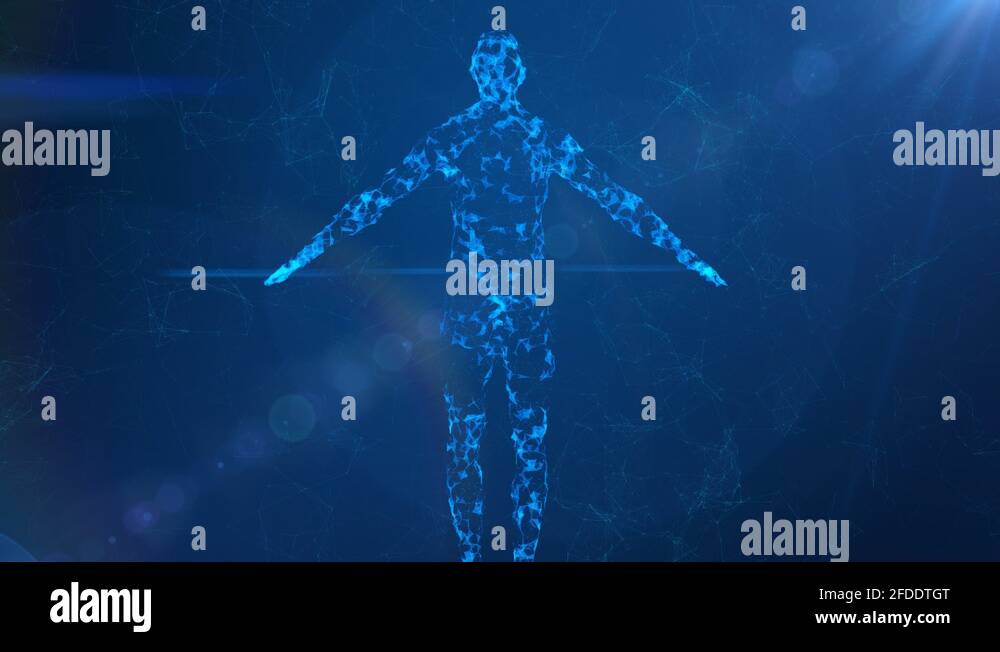 Volumetric spotted male body turning around Stock Video Footage - Alamy