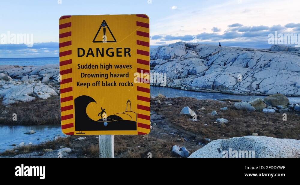 Danger warning sign coastal erosion Stock Videos & Footage - HD and 4K ...