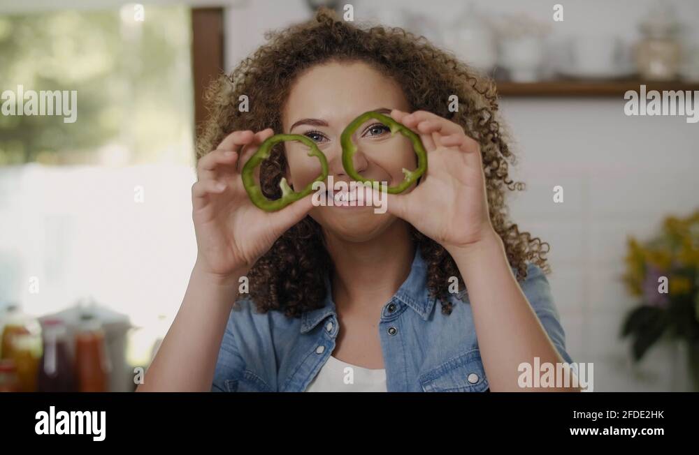 Funny face with pepper eyes Stock Video Footage - Alamy