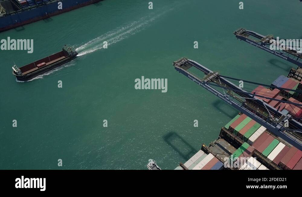 An aerial view of the Hong Kong International Terminal (HIT), where ...