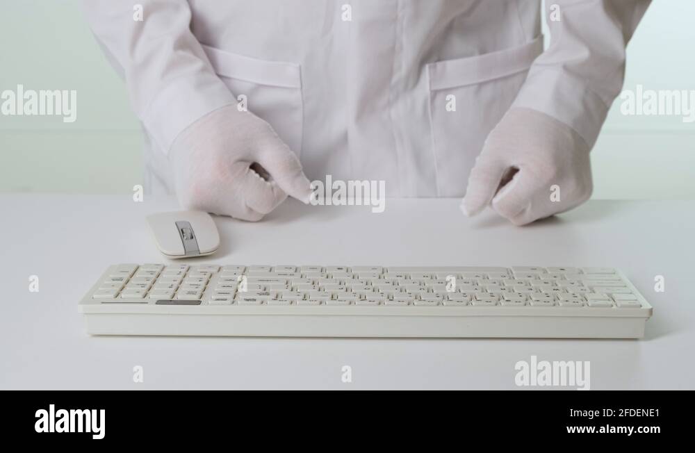 Computer keyboard hands gloves typing Stock Videos & Footage - HD and ...