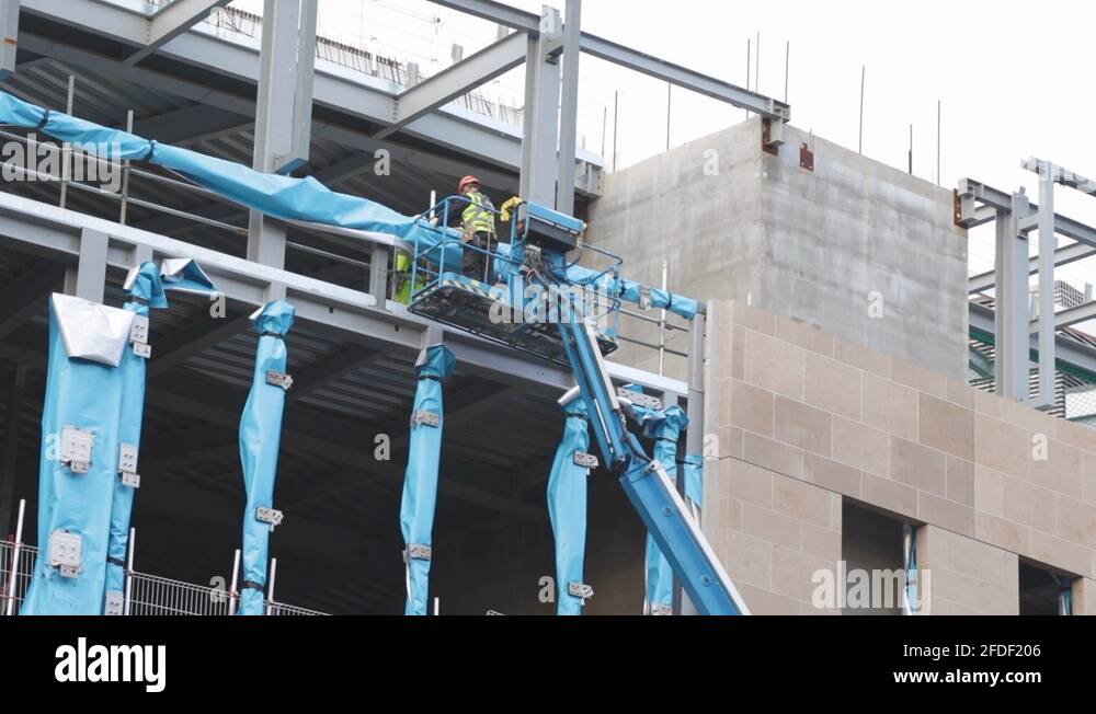 Steel frame construction lift platform Stock Videos & Footage - HD and ...