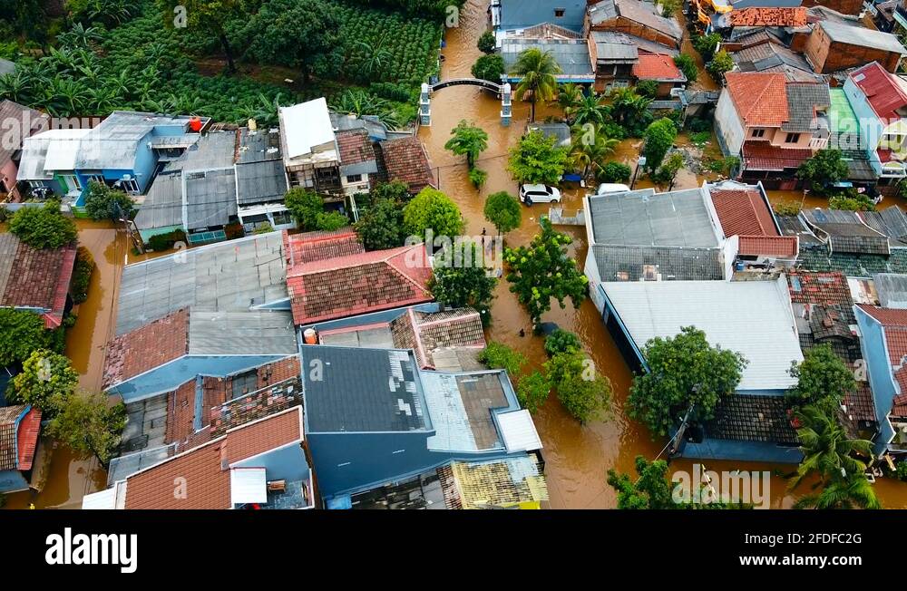 Depiction of flooding. devastation wrought after massive natural ...