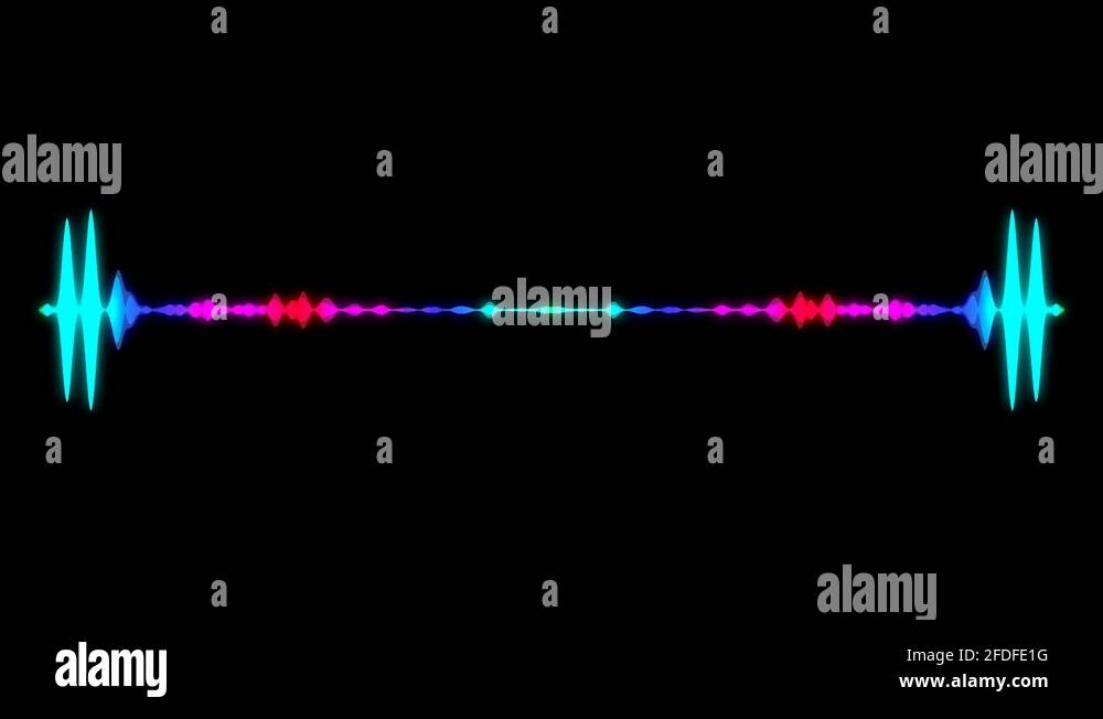 Colorful audio visual creating classic audio visualizer sound waves ...
