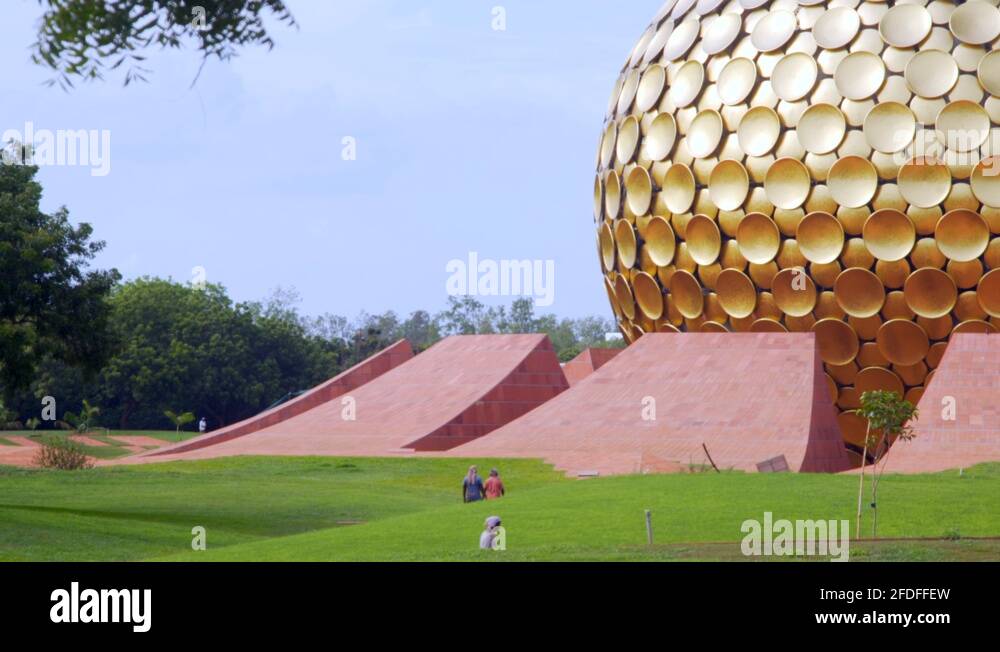Matrimandir Temple, futuristic architecture , Auroville spiritual ...