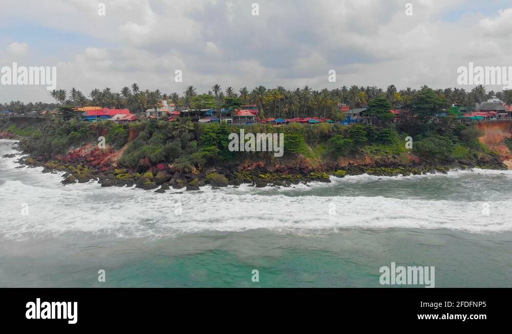 Varkala beach and cliff Stock Videos & Footage - HD and 4K Video Clips ...