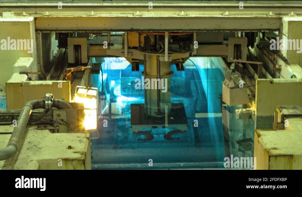 Nuclear Power Station Spent Fuel Rod Storage Pond Chamber Stock Video ...