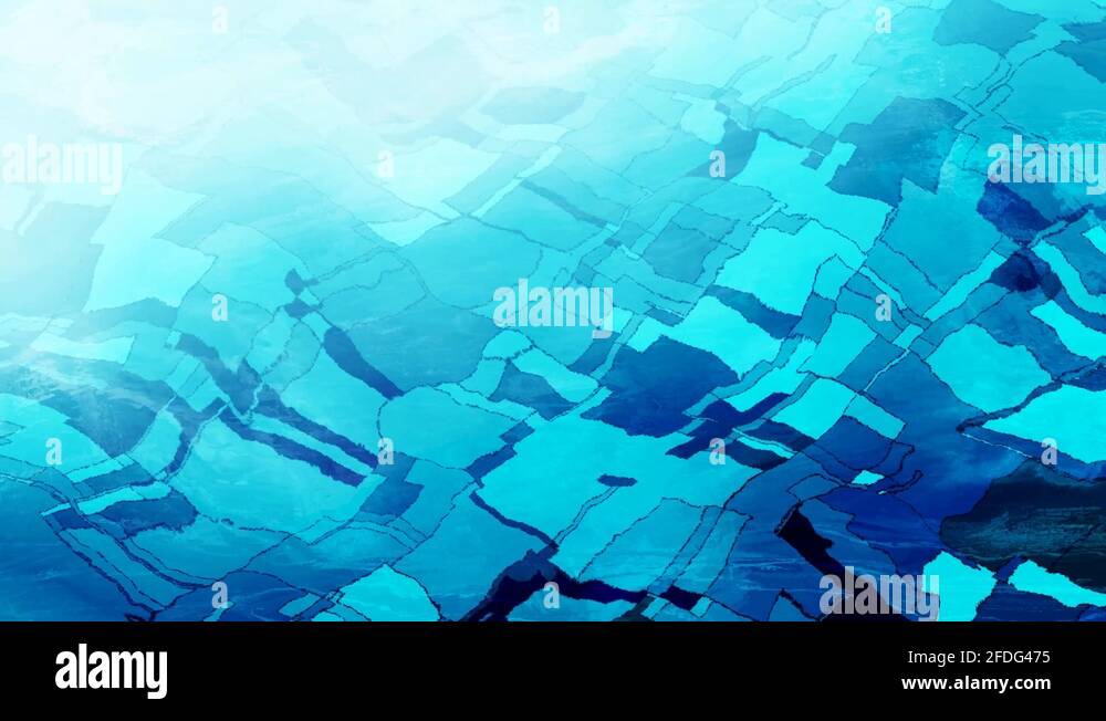 cubic pool tiles submerged by beautiful blue wavy lagoon water Stock ...