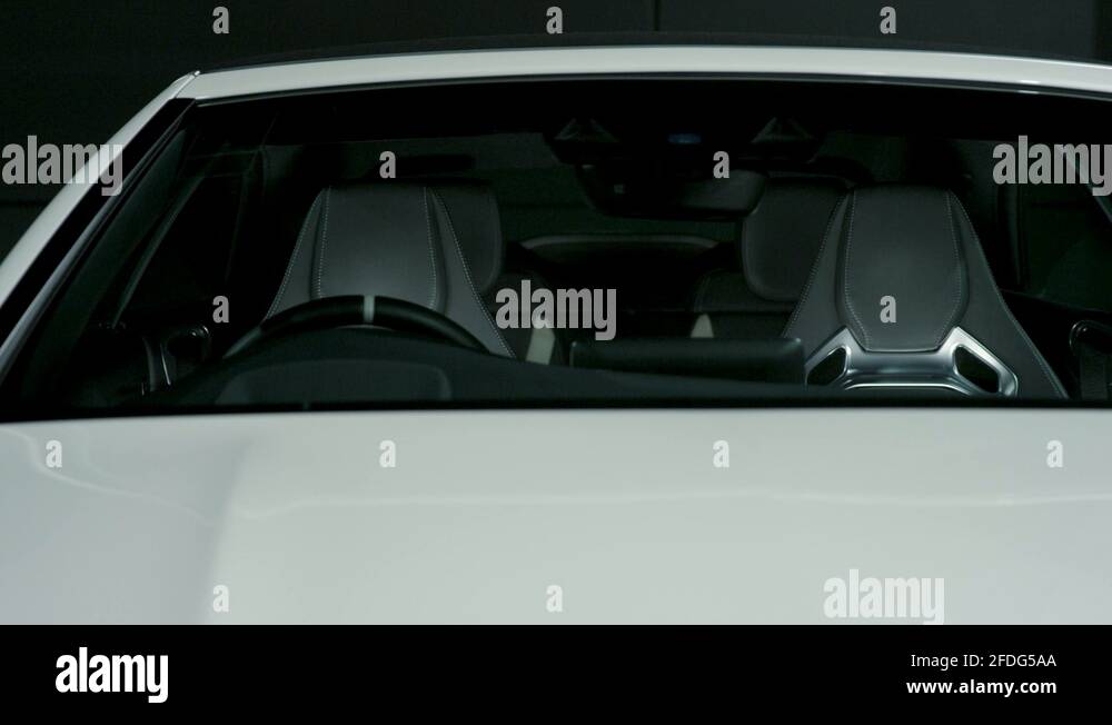 Sliding Shot Through the Windshield of a Mercedes Benz AMG C63s Stock ...