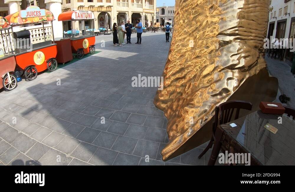 QATAR, DOHA, January , 2020: Old city at Souq Waqif - eastern bazaar in ...