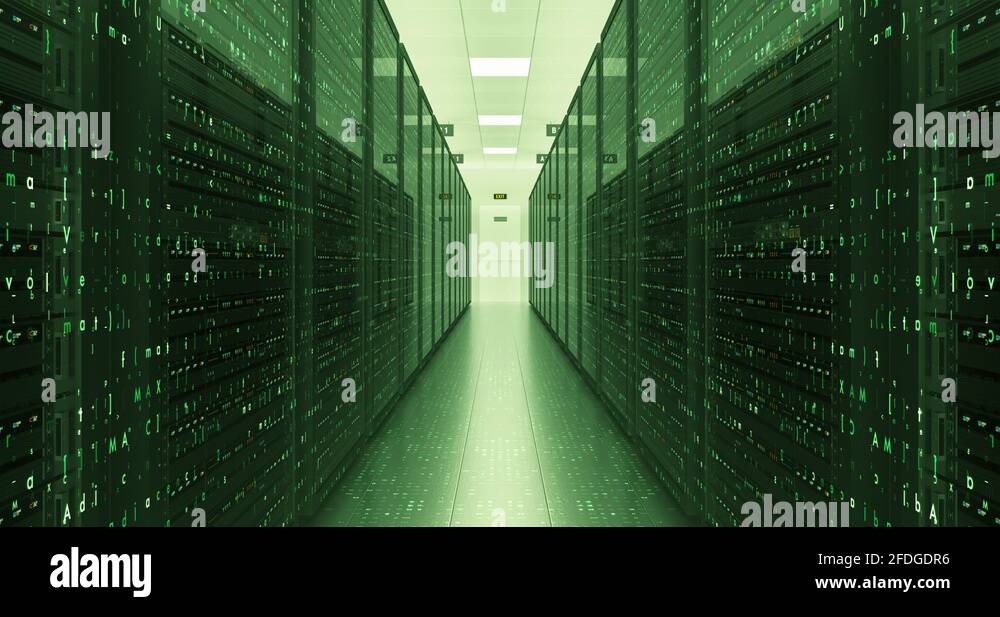 Modern Server Room Environment. Computer Racks All Around. Data Center ...