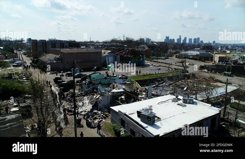 Nashville Tornado Damage Stock Video Footage - Alamy