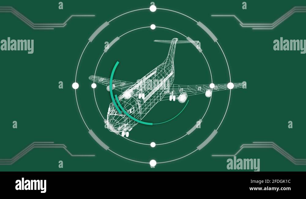 Animation of 3d technical drawing of model of aeroplane Stock Video ...