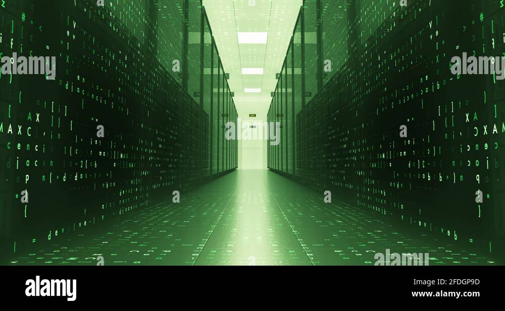 Modern Server Room Environment. Computer Racks All Around. Data Center ...