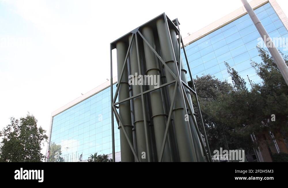 Barak-8 Air Missile Defense System on display - launcher Stock Video ...