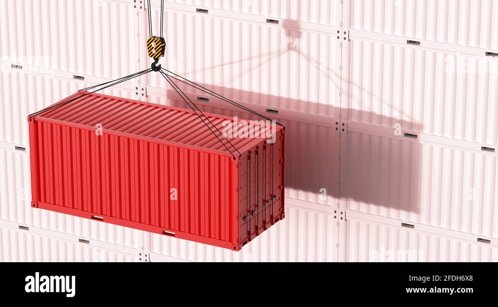 Red shipping container Stock Videos & Footage - HD and 4K Video Clips ...