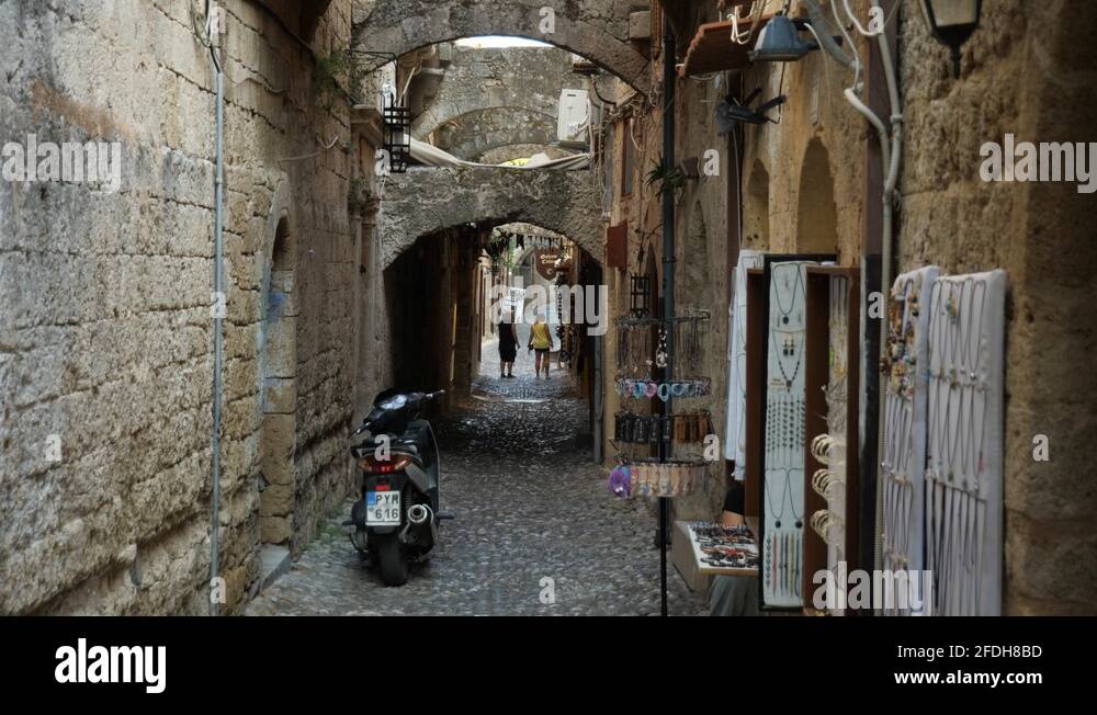 Narrow street old rhodes Stock Videos & Footage - HD and 4K Video Clips ...