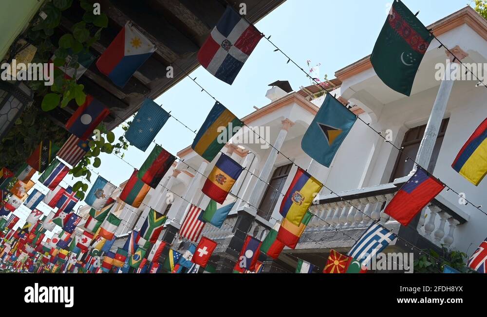 Flags of the world hanging Stock Videos & Footage - HD and 4K Video ...