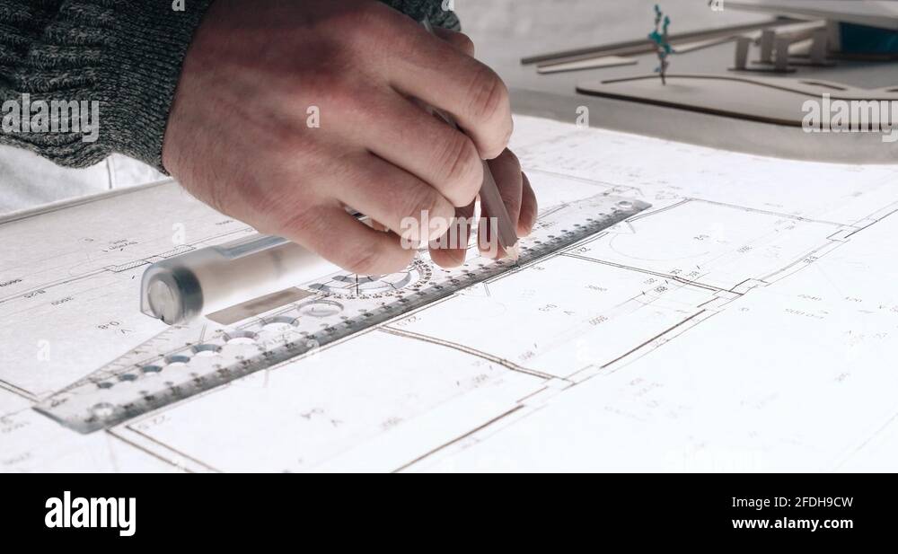 Paper engineering drawing Stock Videos & Footage - HD and 4K Video ...