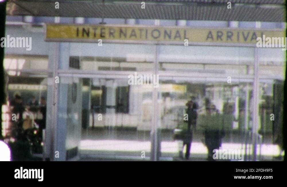 1970s People LAX INTERNATIONAL AIRPORT Arrivals Terminal Vintage Film ...