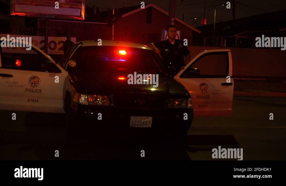 LAPD police car 4k hd Stock Video Footage - Alamy