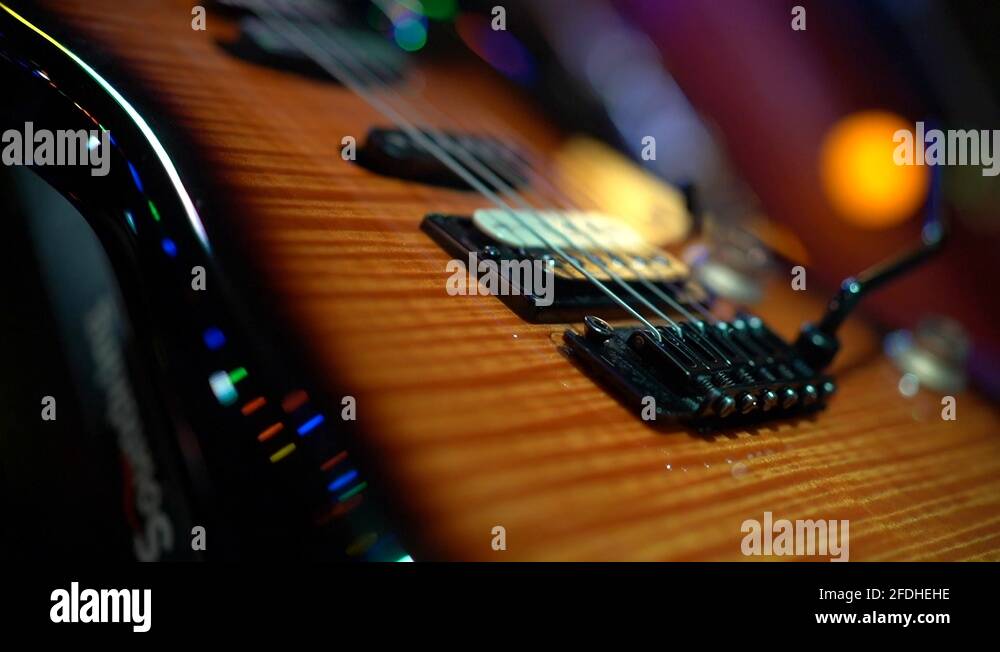 Beautiful electric guitar brown color Stock Videos & Footage - HD and ...