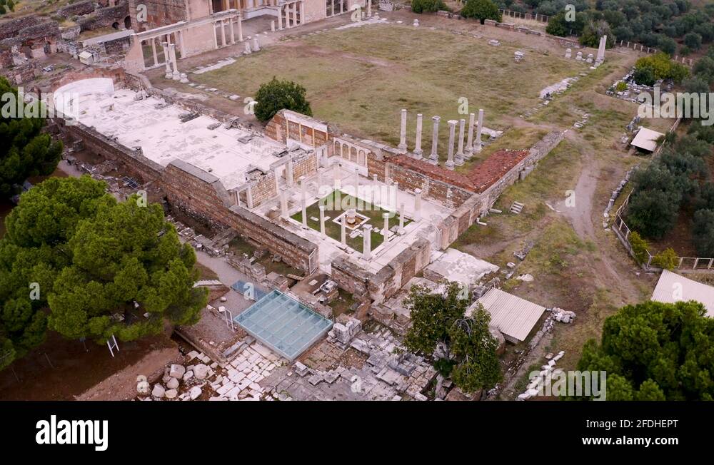 Sardis Synagogue and Sardes Ancient City. Manisa Turkiye Stock Video ...