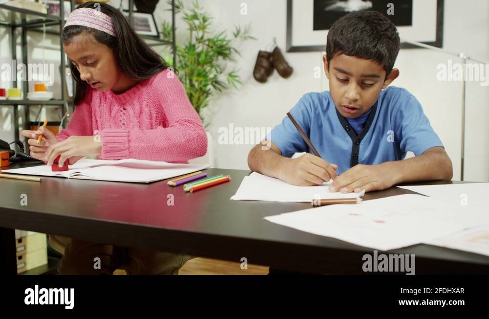 Brother and sister writing Stock Videos & Footage - HD and 4K Video ...