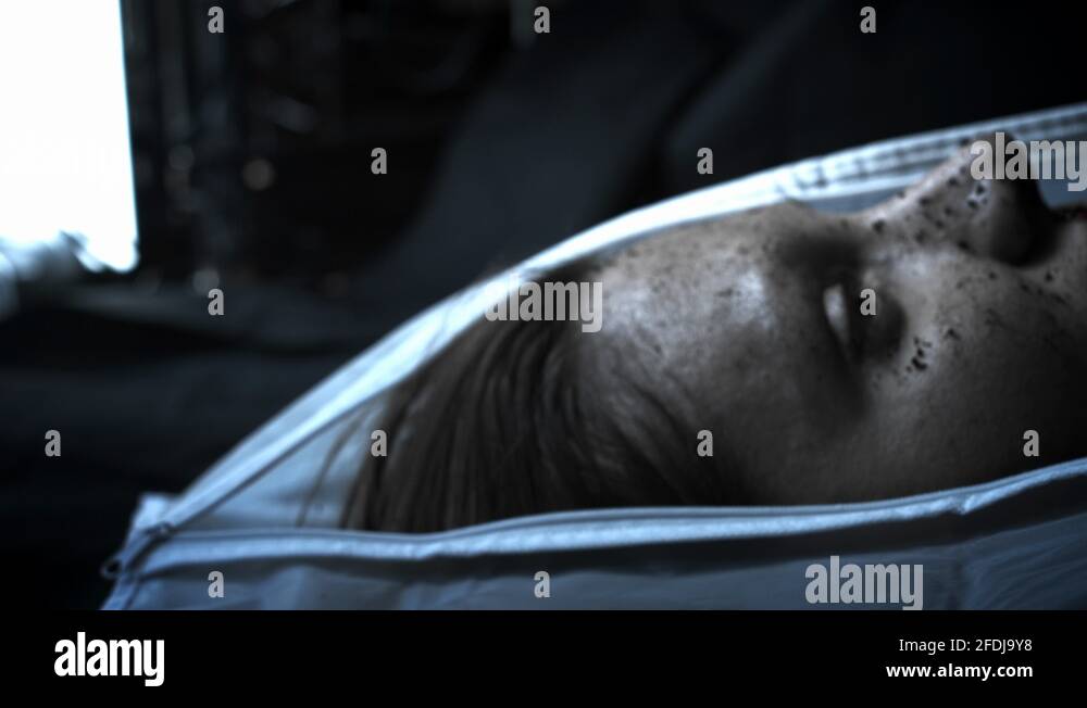 4k Dead Human Body Cadaver Laying Killed in Bag Stock Video Footage - Alamy
