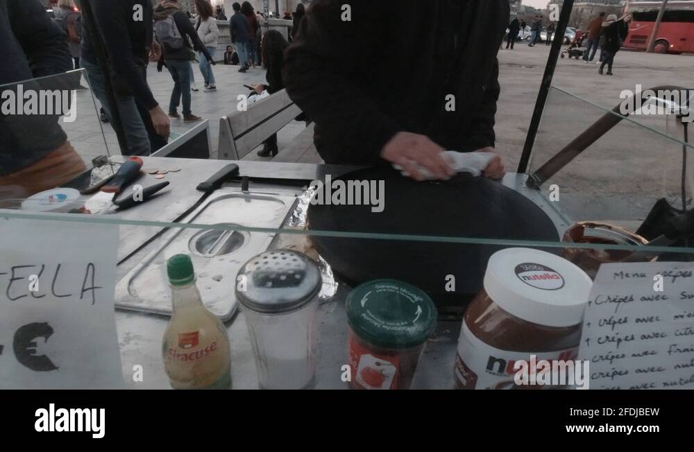 Street food vendor paris Stock Videos & Footage - HD and 4K Video Clips ...