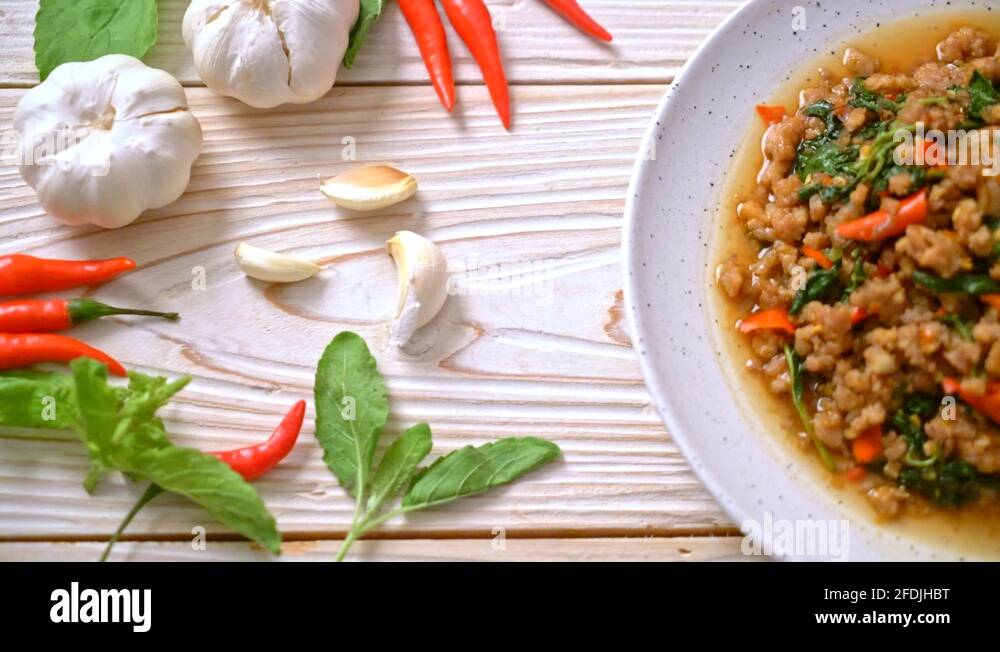 Stir fried thai basil Stock Videos & Footage - HD and 4K Video Clips ...