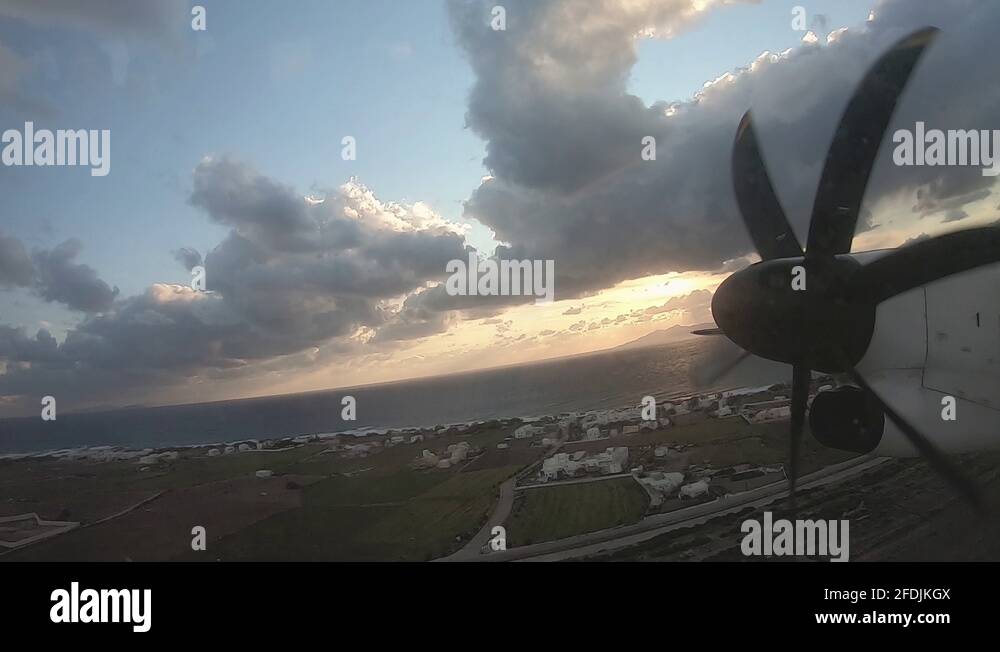 Airplane Starting View From The Window On The Wing Of An Airplane With ...