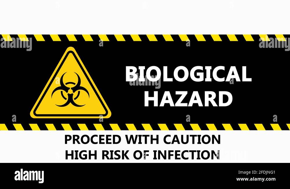 Flashing Danger Biological hazard animation on white background Stock ...