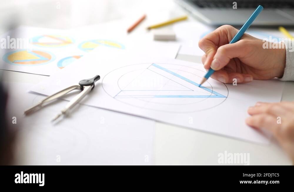 Graphic designer draws a sketch of a brand logo Stock Video Footage - Alamy