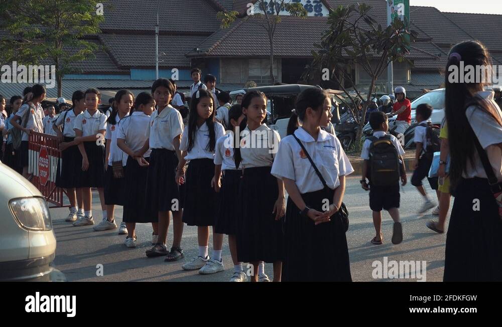 School girls standing in a line Stock Videos & Footage - HD and 4K ...