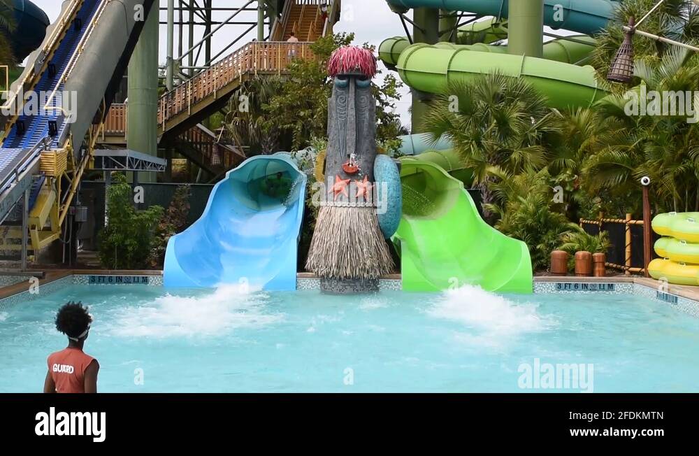 Boy enjoying Raki of Taniwha Tubes at Volcano Bay in Universal Studios ...