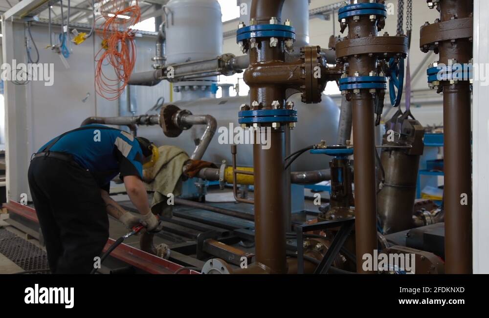 Valve at gas plant worker Stock Videos & Footage - HD and 4K Video ...