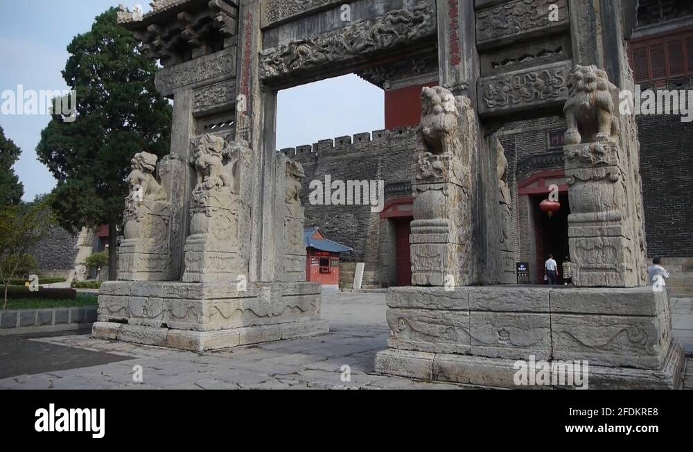 China stone arch & ancient city gate Stock Video Footage - Alamy