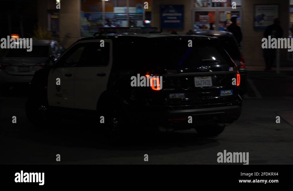 LAPD police car in Los Angeles Stock Video Footage - Alamy