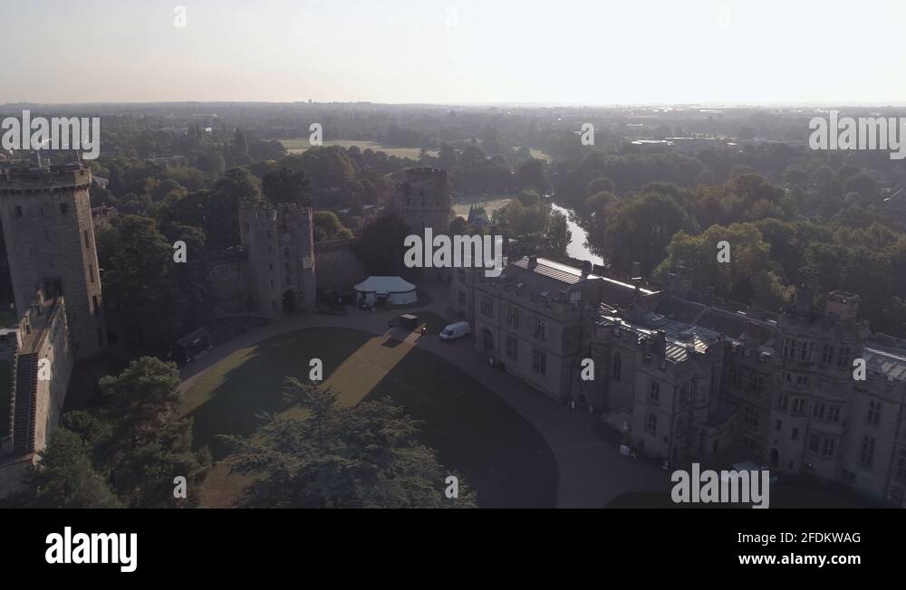 Warwick castle aerial Stock Videos & Footage - HD and 4K Video Clips ...