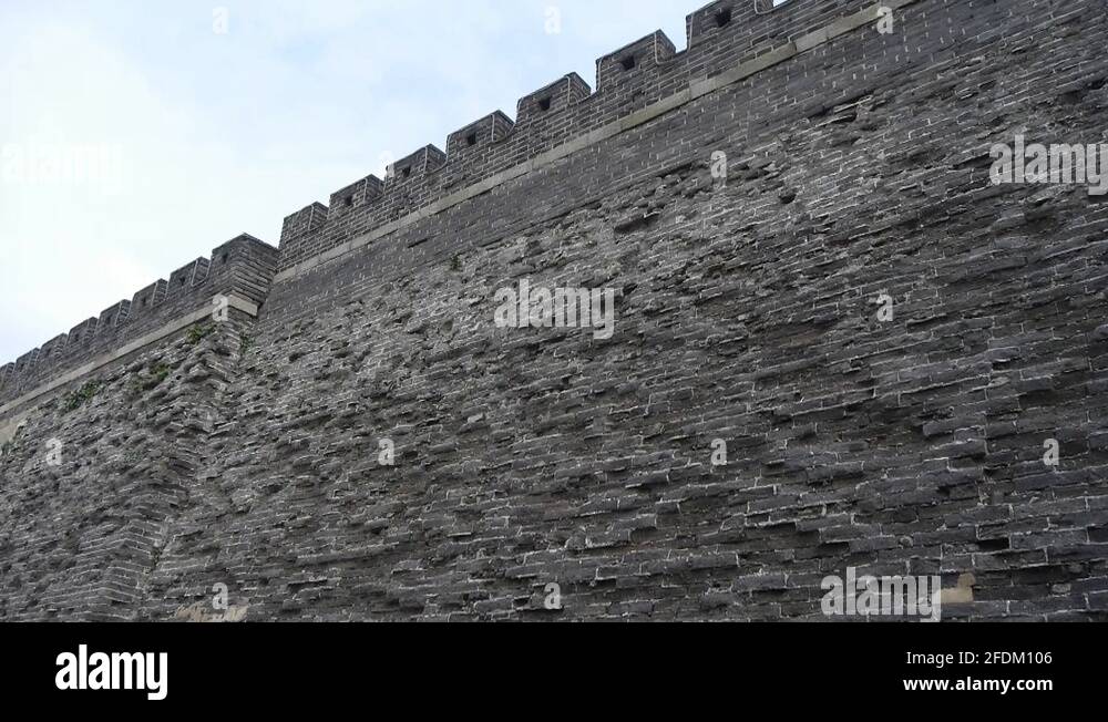 Ancient city Great Wall texture.Weathering of masonry Stock Video ...