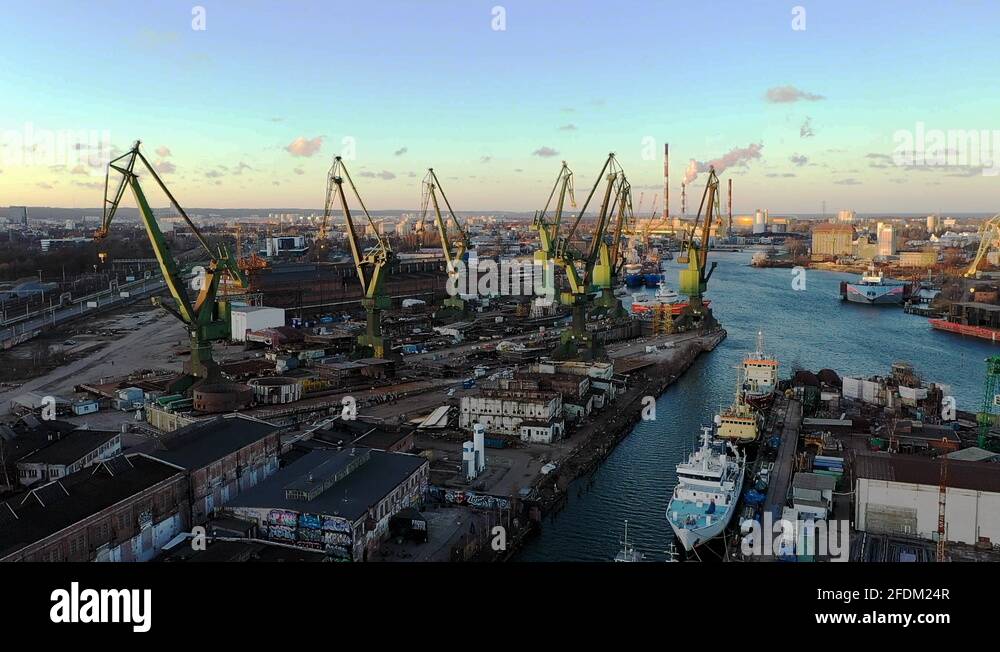 Industrial shipyard cranes Stock Videos & Footage - HD and 4K Video ...