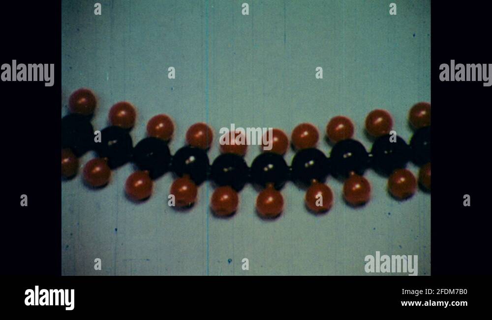 1960s: Model of string of polymer molecules. Model is expansive and ...