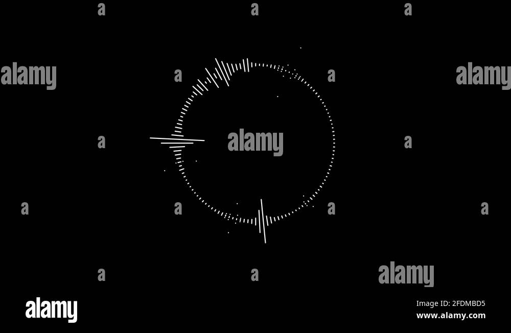 A simple black and white audio visualization effect; white on black ...