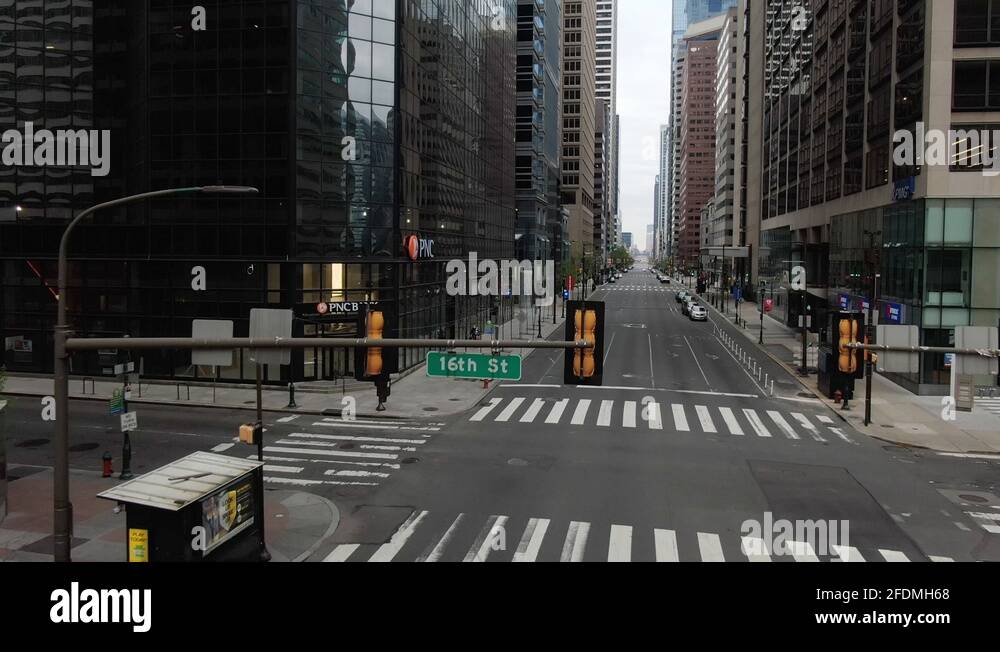 KPMG and PNC buildings on Market Street in Philadelphia, PA, no traffic ...